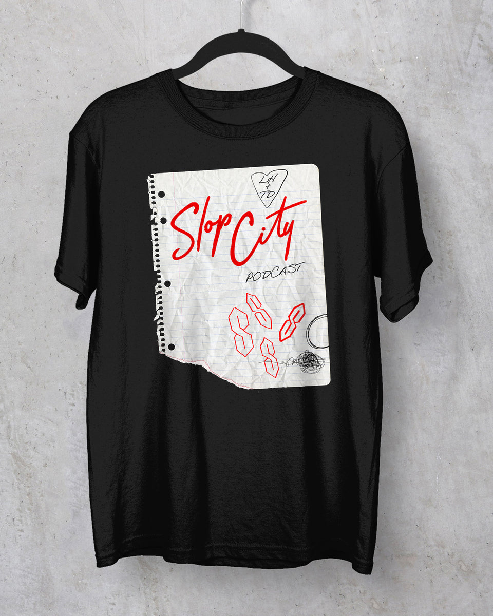 Slop City Notebook Paper T-Shirt – The Comedy Outlet