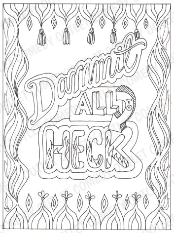Dammit - Cussing Coloring Page (Digital Download) – The Comedy Outlet