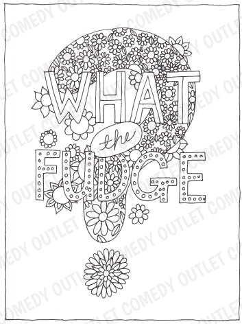 What The Fudge - Cussing Coloring Page (Digital Download) – The Comedy ...
